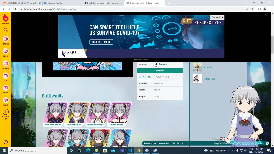 One of my waifus as a desktop mascot. How do you think of her? | Scrolller