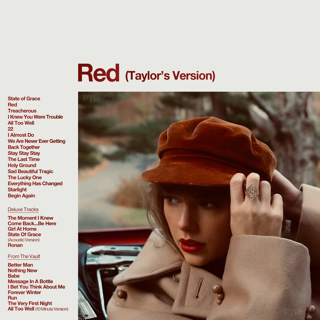 Red (Taylor's Version) album cover in the style of Midnights | Scrolller