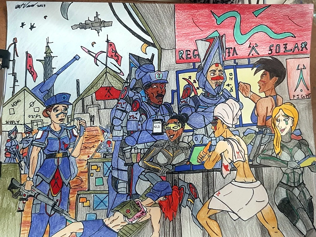 "New troop meets her command team" by me | Scrolller