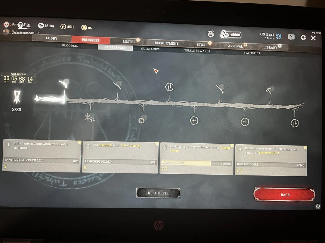 Did anyone else’s data get wiped from the quest line or weekly challenges? At first I thought it ...