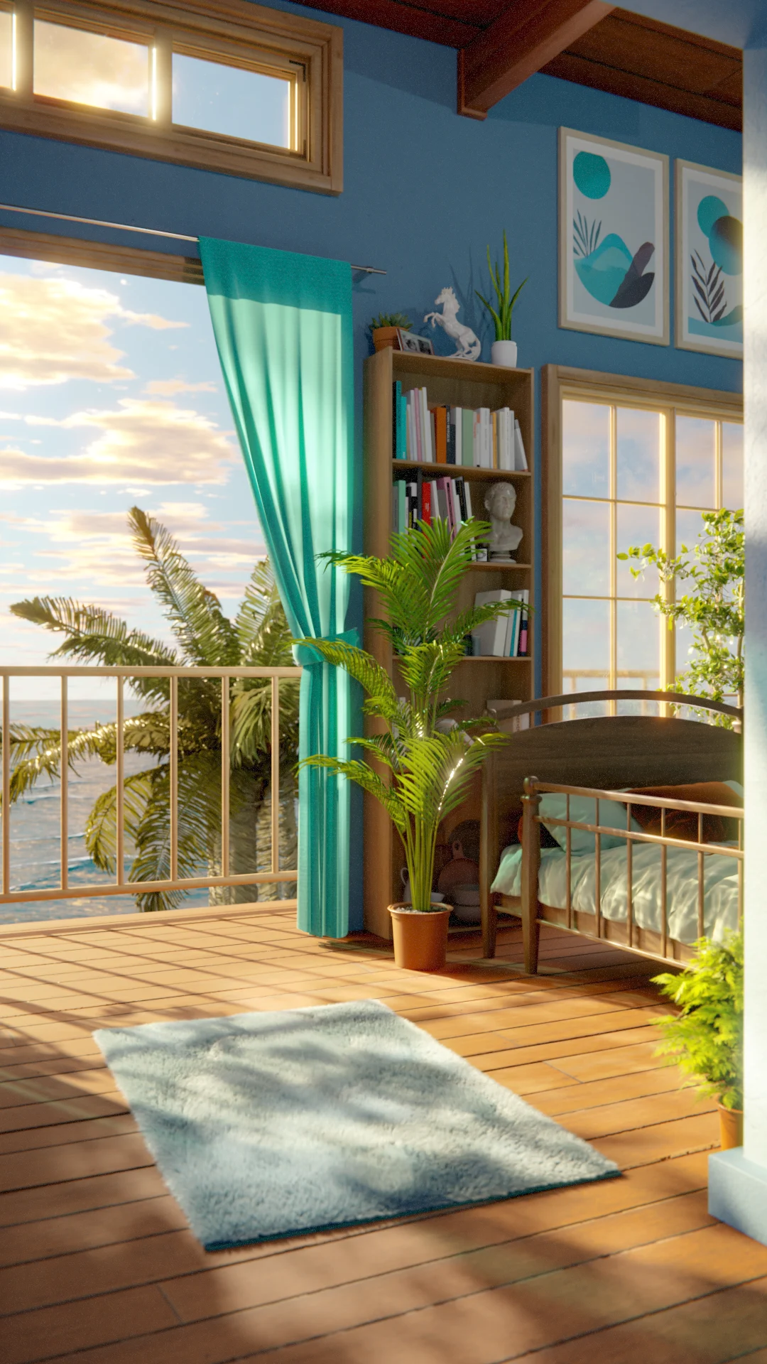 Ocean view, this is a cozy 3D render i made [OC] | Scrolller