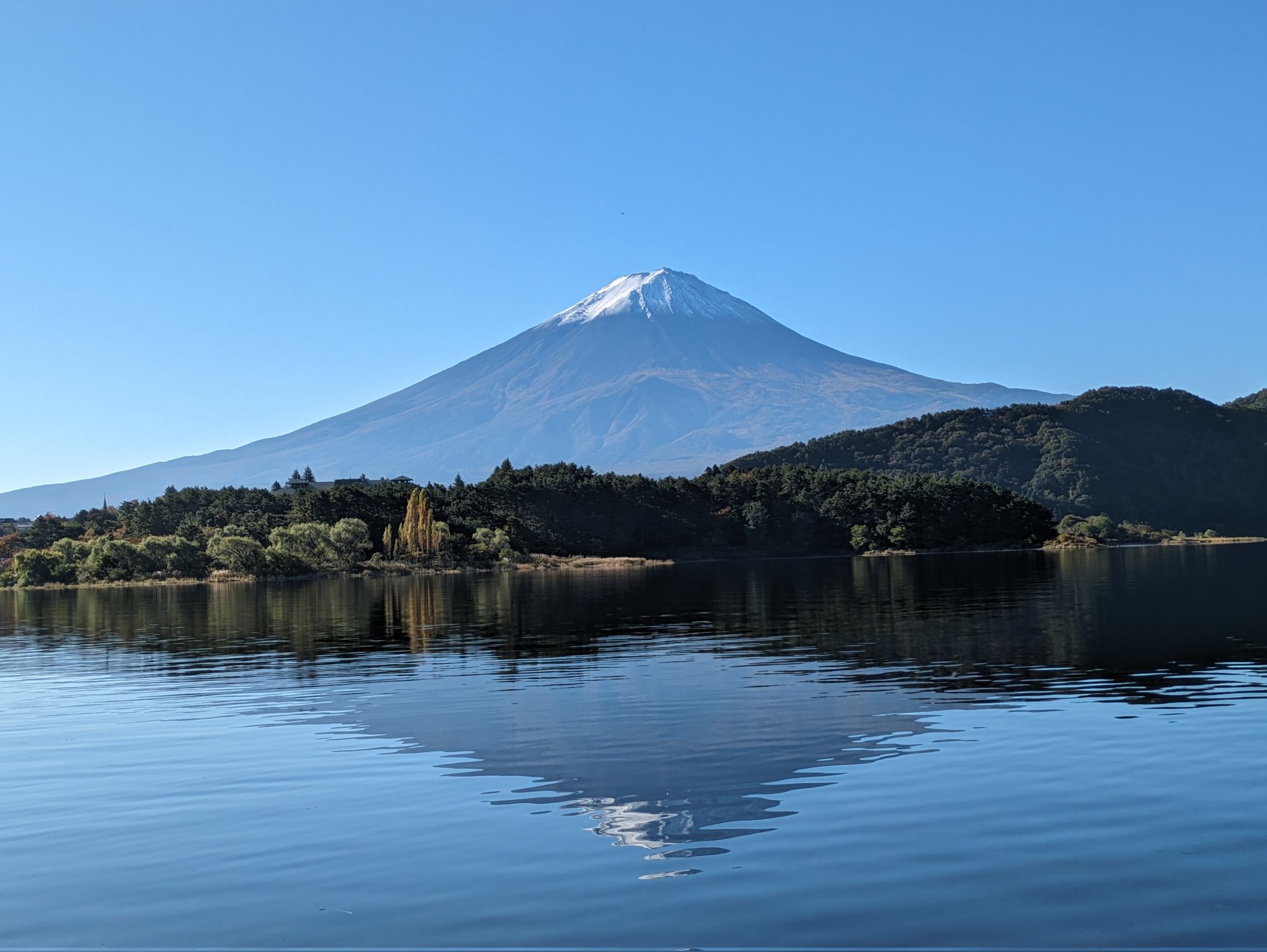 View of mt. Fuji from lake kawaguchi. | Scrolller