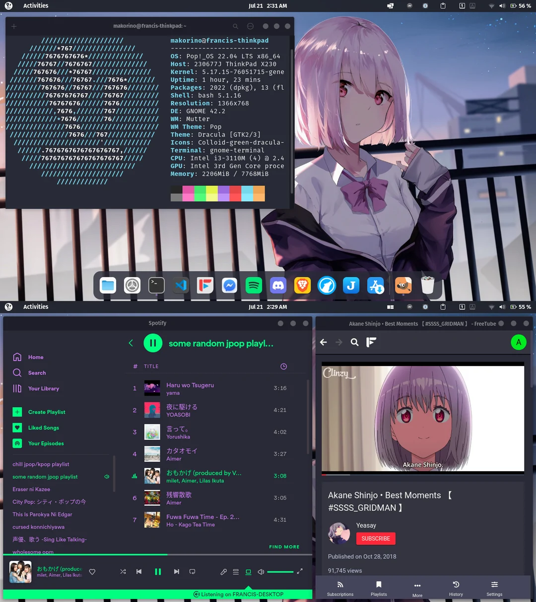 [GNOME/Cosmic] Shinjo Akane | Scrolller