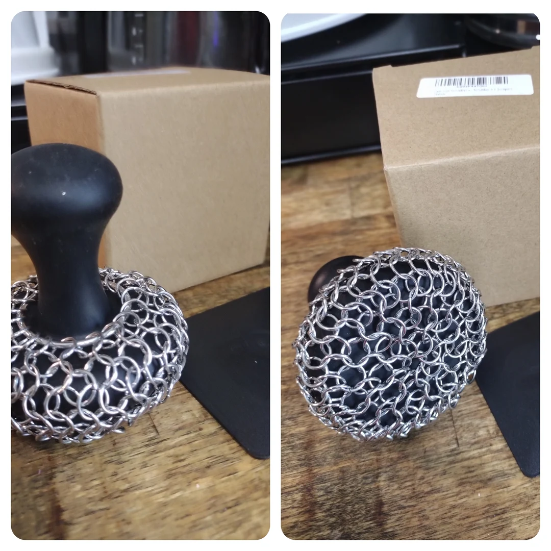 Got my new and improved chainmail scrubber in today! | Scrolller
