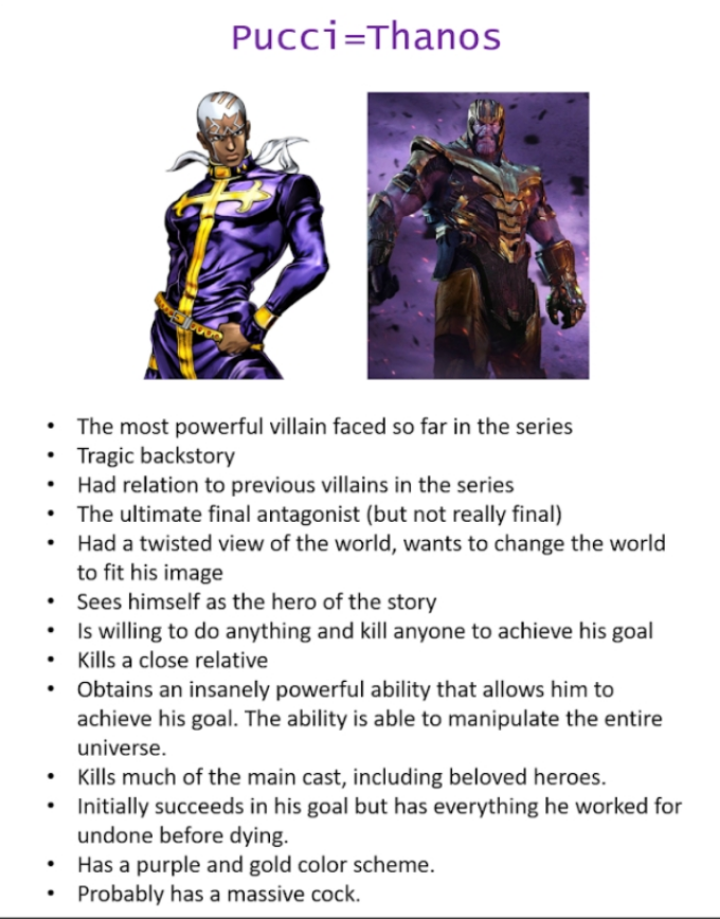 pucci is just thanos in an alternate universe | Scrolller