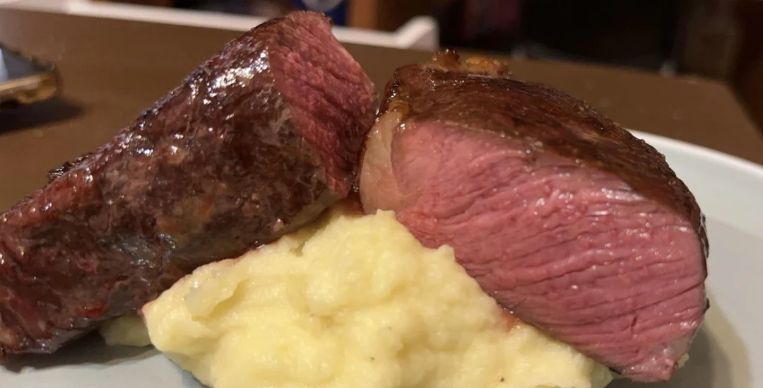 Reverse sear NY strip | Scrolller