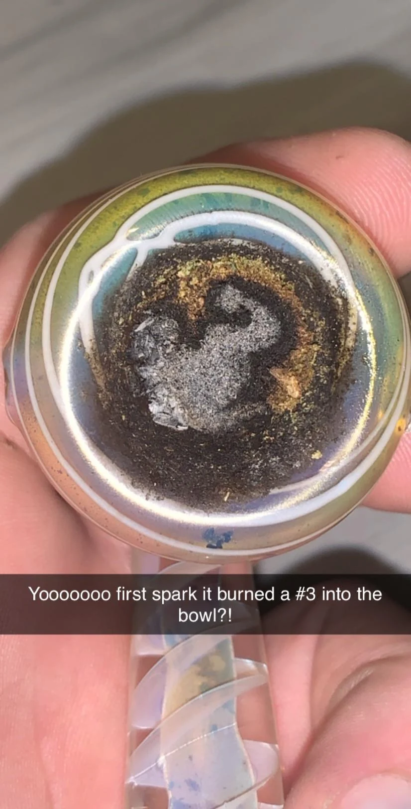 That time I burned a funky 3 into my bowl | Scrolller