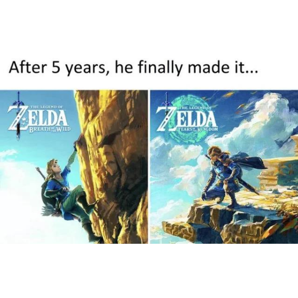 [TotK] Link spent his sweet time climbing up the mountain | Scrolller