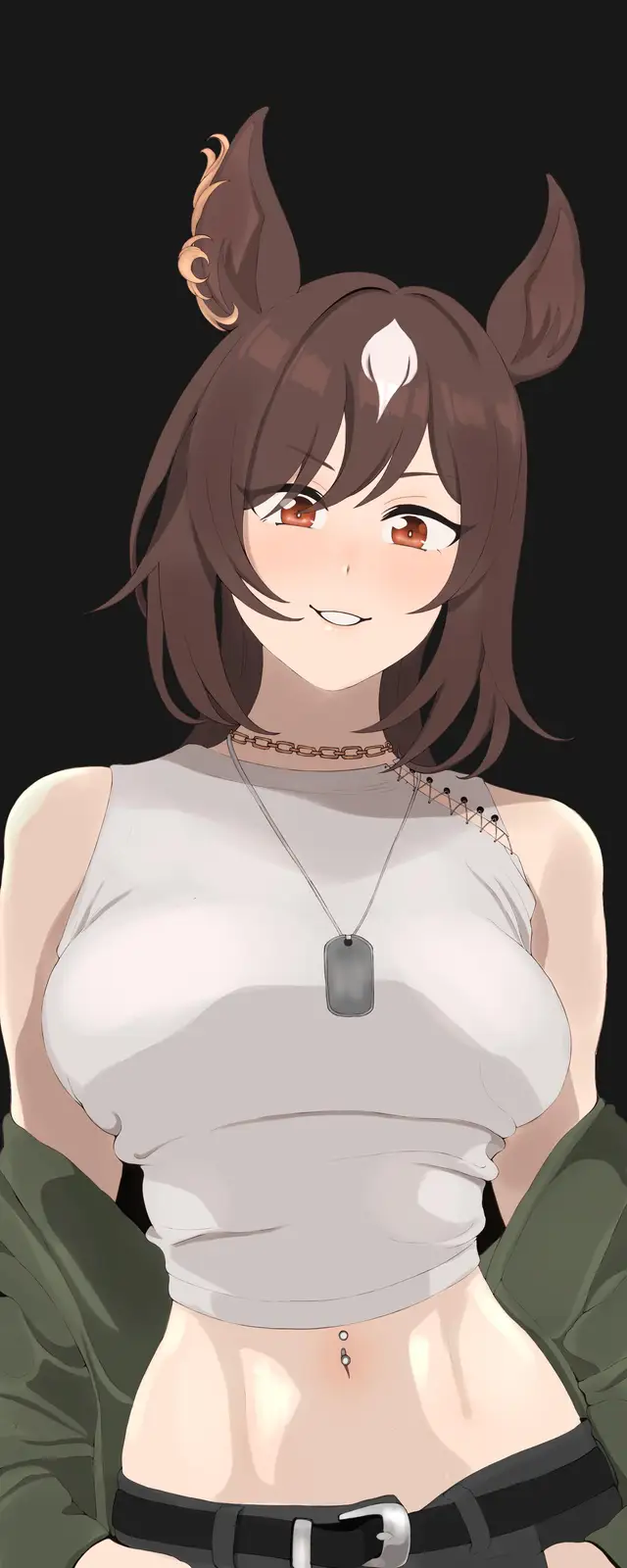 Sirius Symboli Showing Off Her Midriff (by kumabachi) [Umamusume] | Scrolller