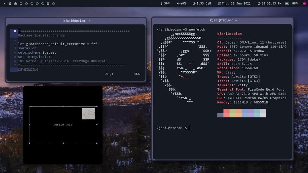 [Berry WM] Mount Fuji and Comfy Iceberg Vibes | Scrolller