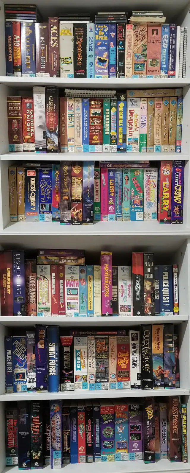 The Sierra shelf -- probably as complete as I'll ever get it! | Scrolller