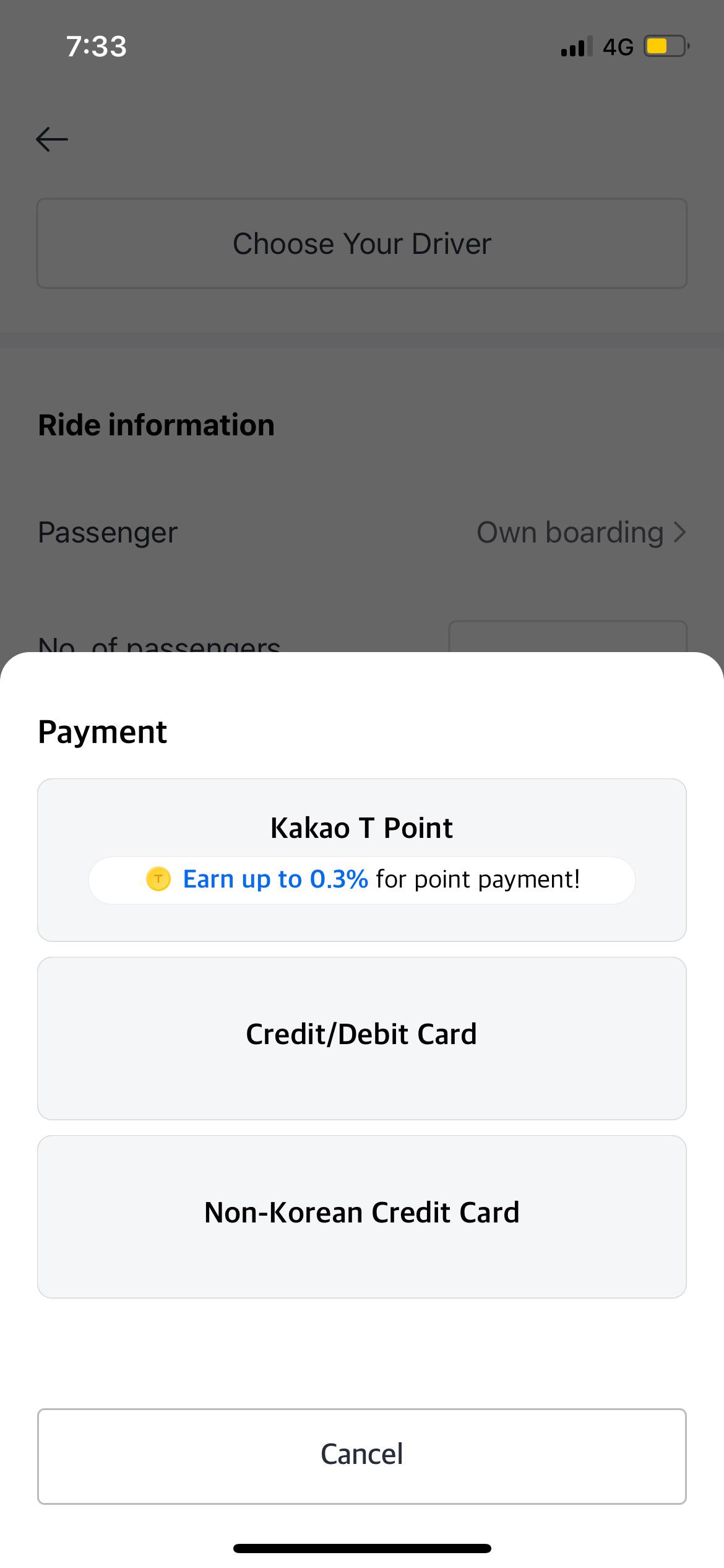 Kakao taxi app allowing foreign cards? | Scrolller