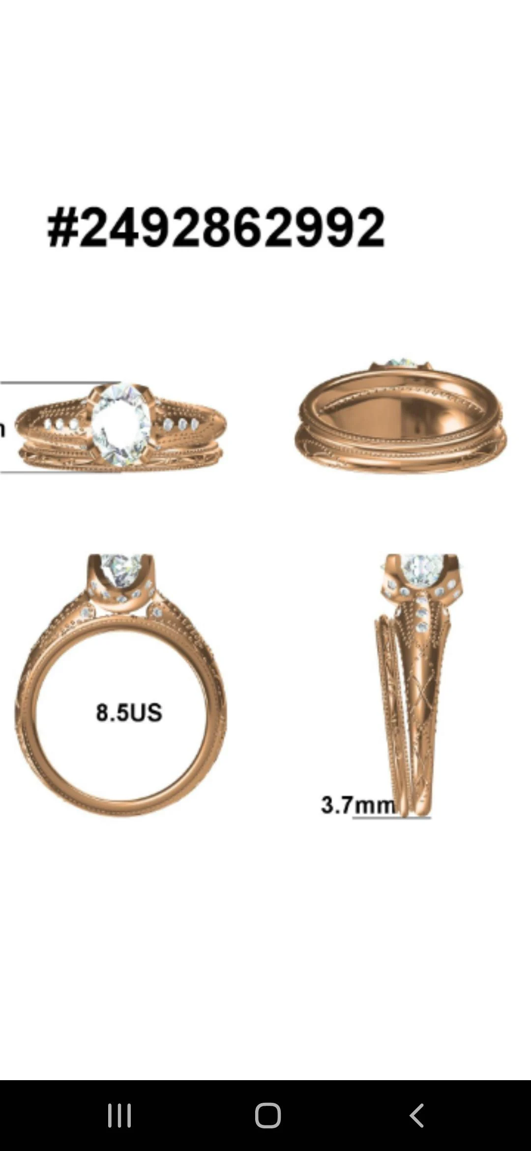 Hello weddit! Mockup of my e-ring with a band I like. Two questions: 1, is that gap normal? I'd ...