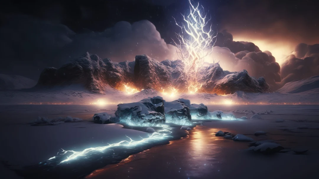 Mountain Lightning Strike AI Generated Wallpaper [1920×1080] | Scrolller