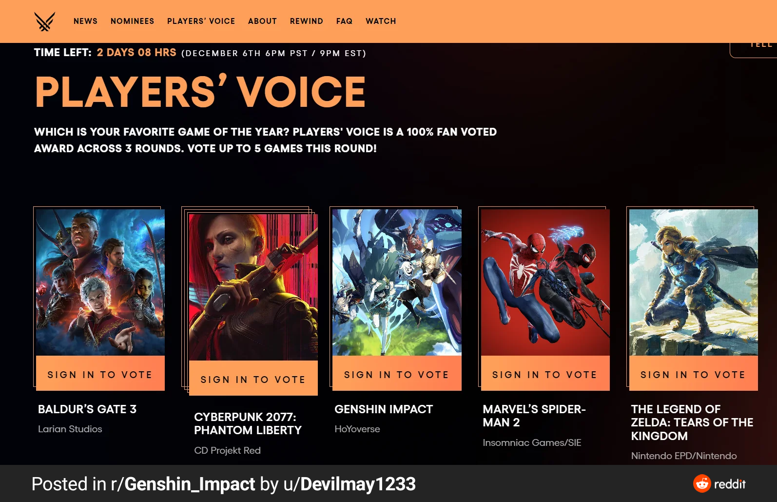 [TotK] Did everyone already? Which game are you voting? | Scrolller