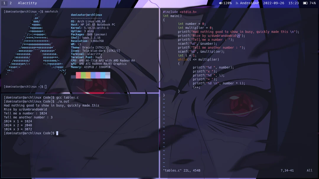 [i3] Finally finished my first rice. | Scrolller