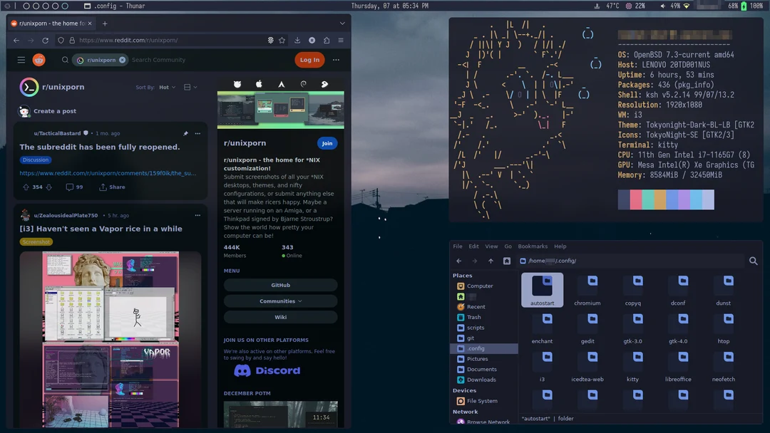 [i3] OpenBSD it just works | Scrolller