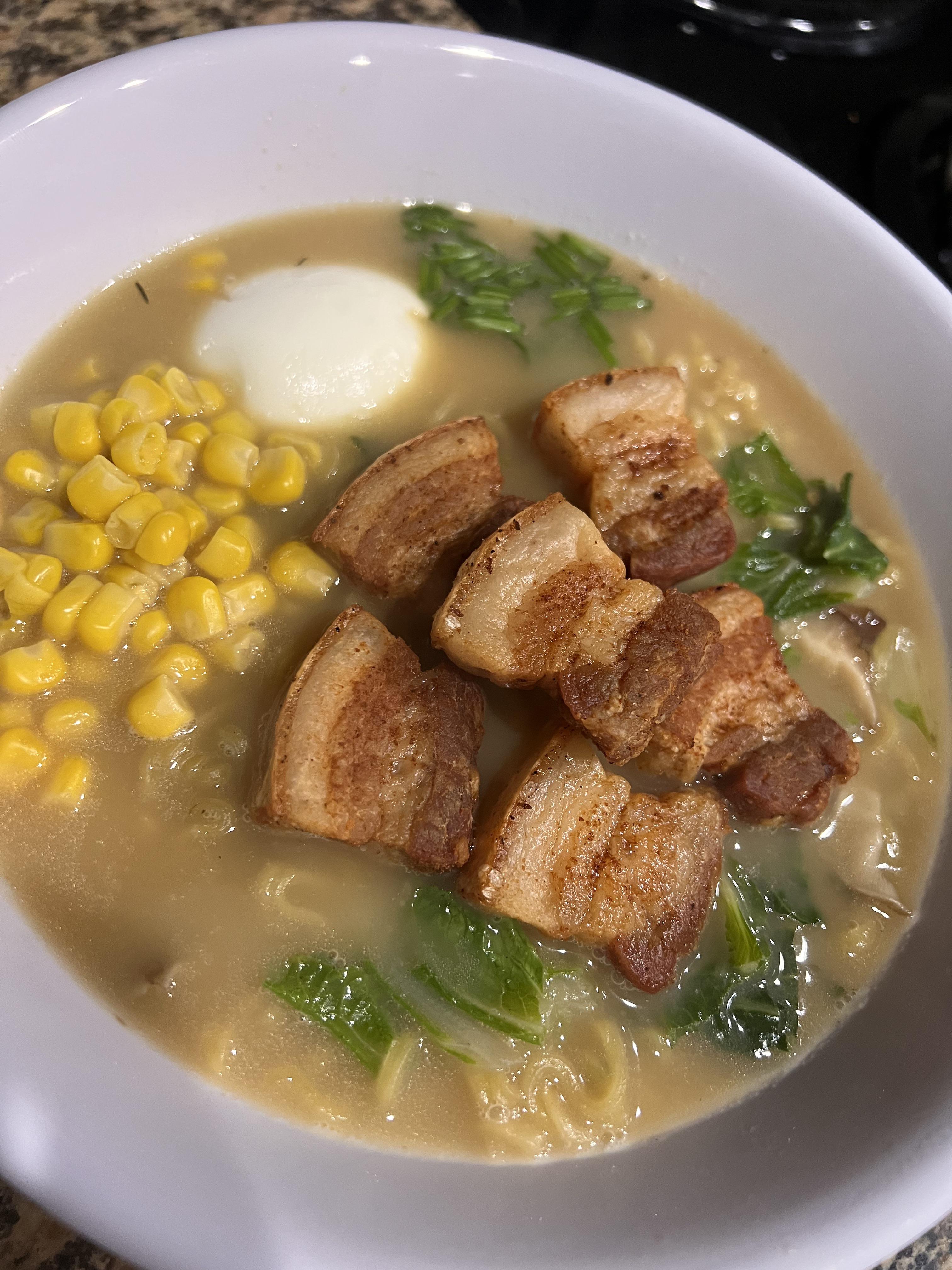 Pork belly ramen from instant ramen. | Scrolller