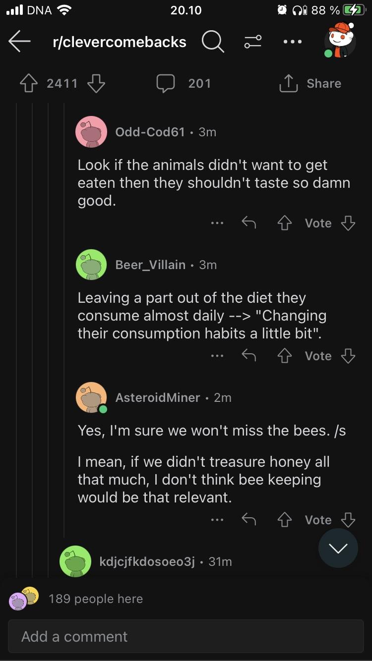 Some angry vegans getting owned | Scrolller