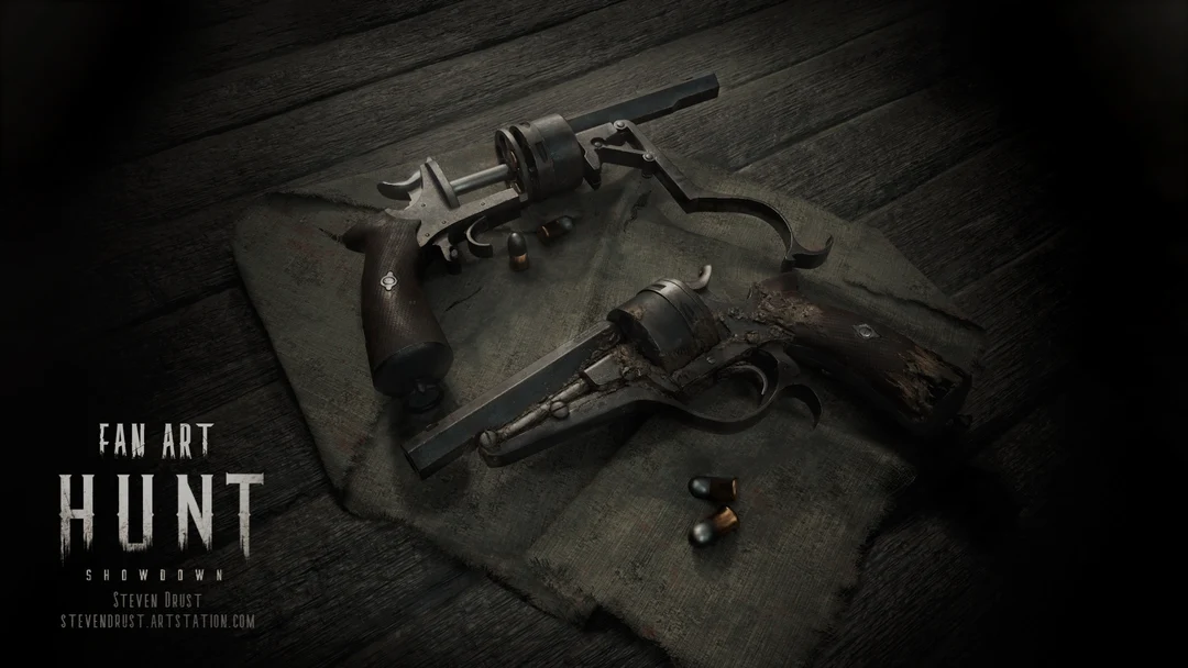I made a 3D model of a Galand revolver in the style of Hunt. | Scrolller