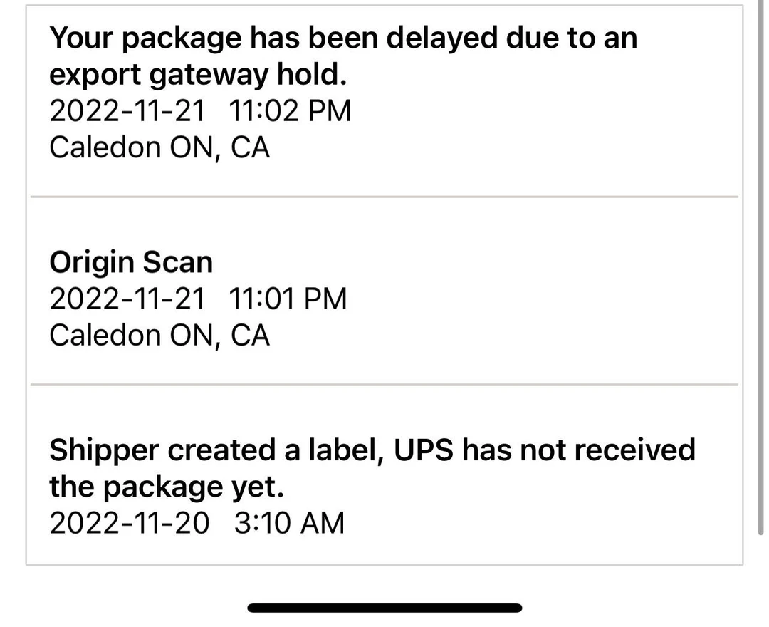 Going through customs for a domestic delivery? | Scrolller