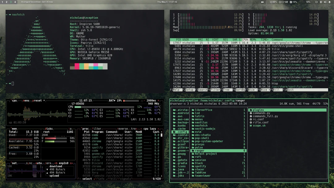 [GNOME] My deep forest green based color scheme | Scrolller