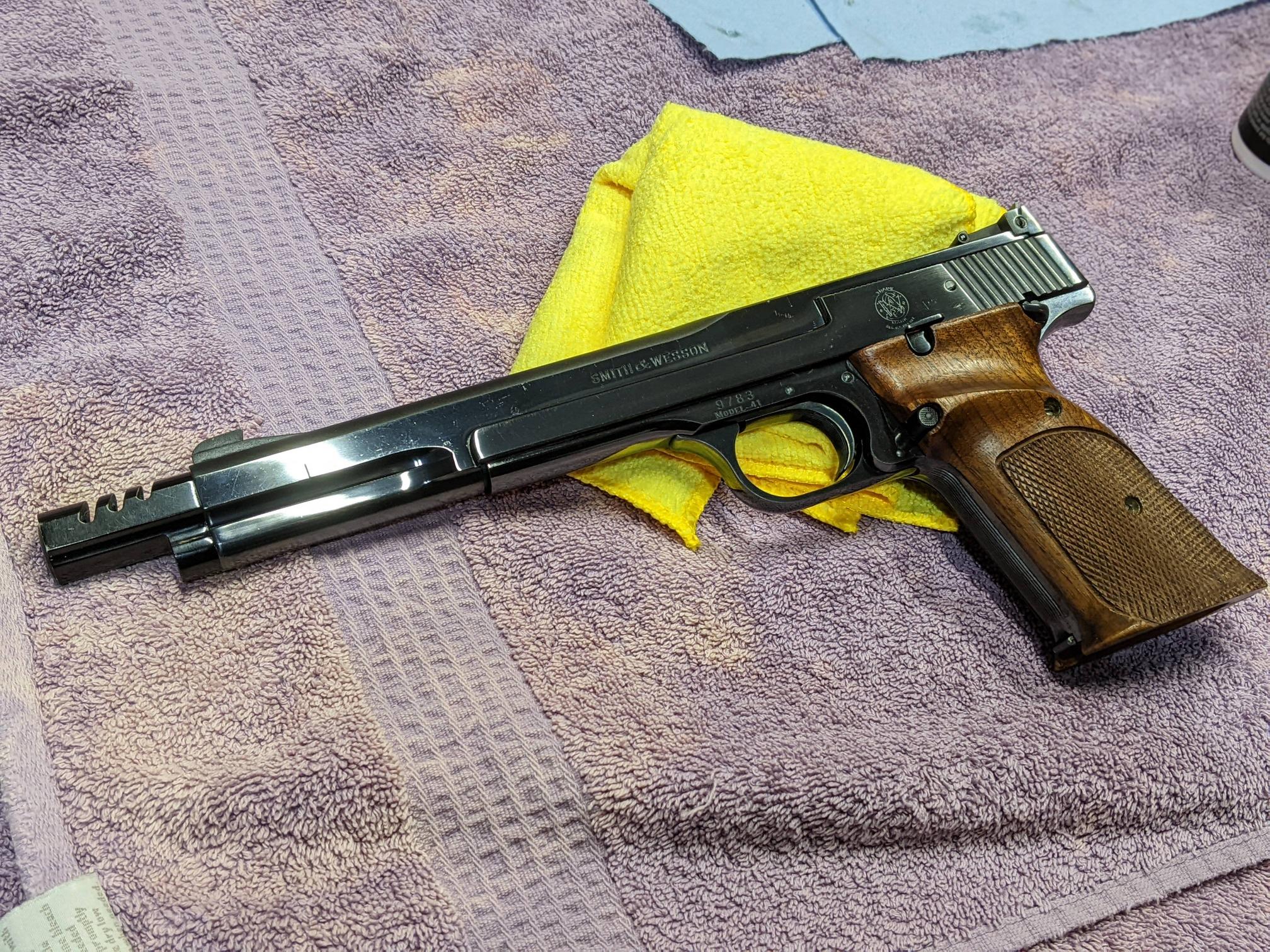 Grandpa had one last surprise in the back of his gun safe. First production year Smith & Wesson ...