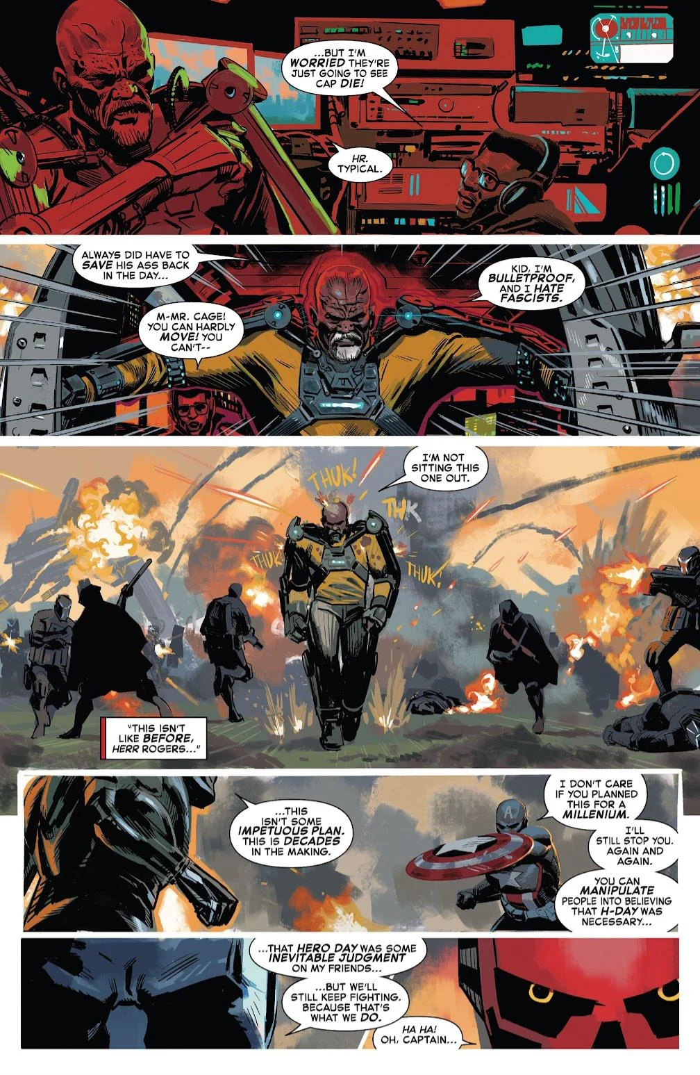 "Kid, I'm bullet proof and I hate fascists." [Avengers: Twilight #4] | Scrolller