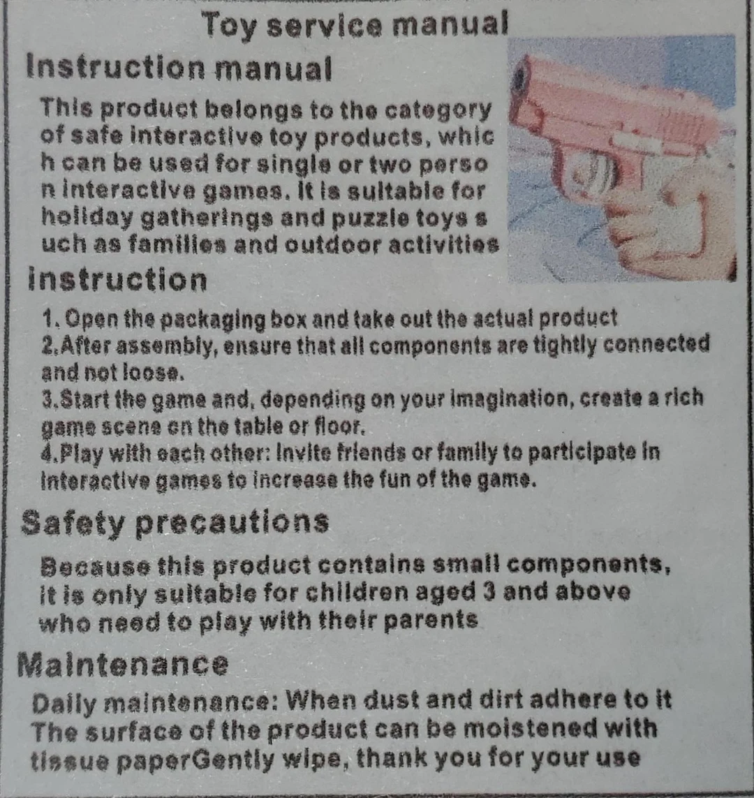 The instructions on this toy. | Scrolller