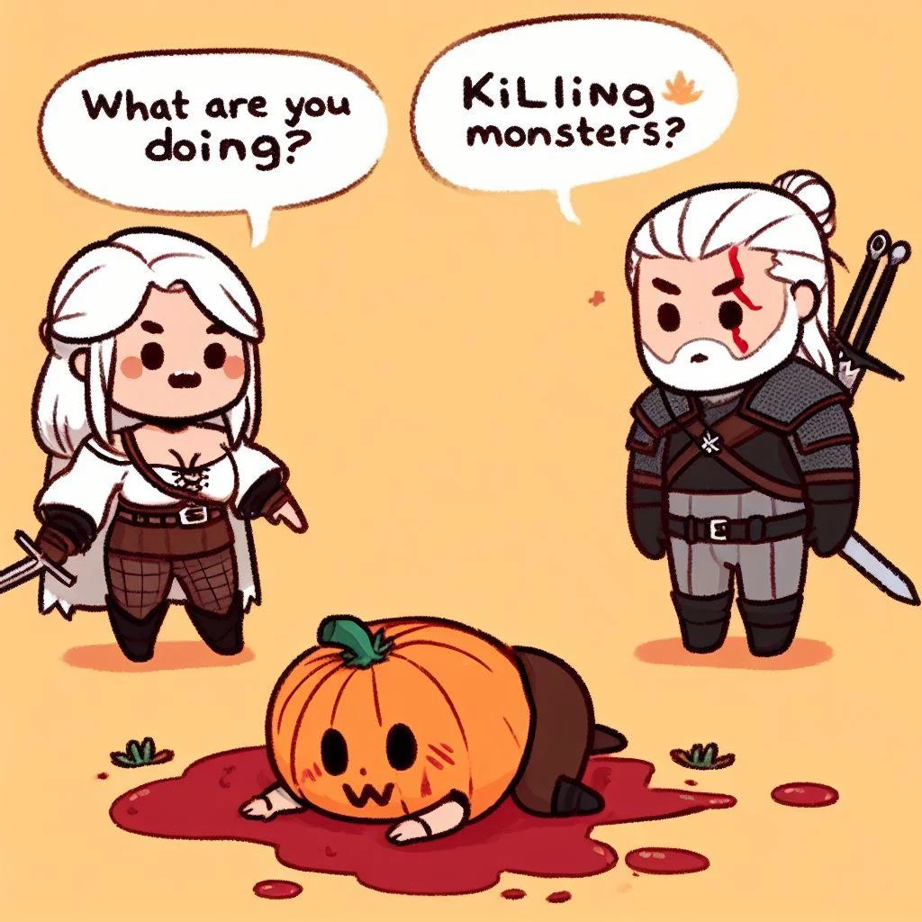 Halloween is too confusing for a witcher... | Scrolller