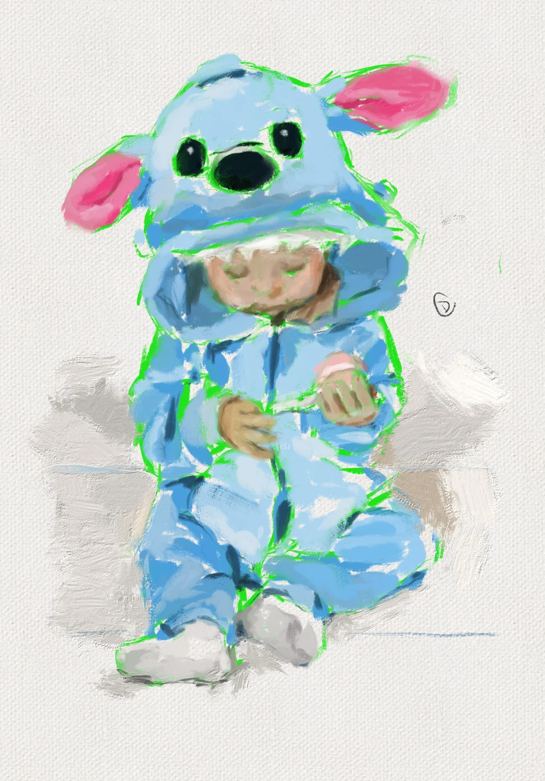 Little monster, me, digital, 2024 | Scrolller