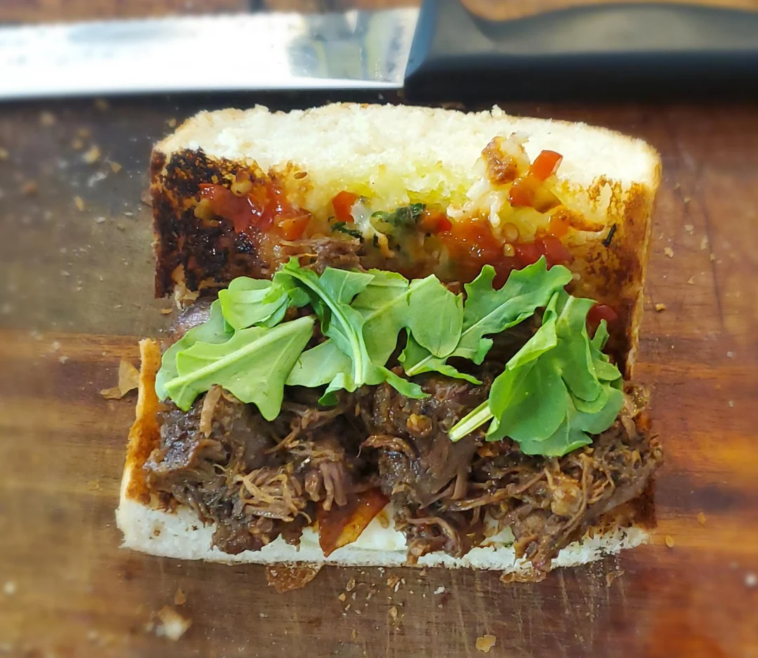 Pulled beef sandwich for lunch | Scrolller