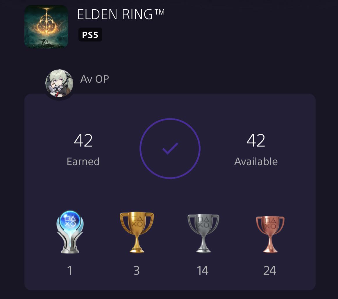 [Elden Ring] First time ever getting a platinum | Scrolller