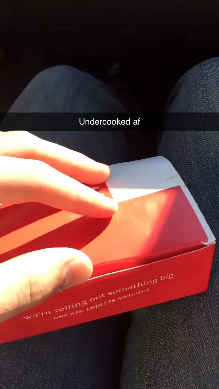 Chick-fil-A nuggets are undercooked this morning. | Scrolller