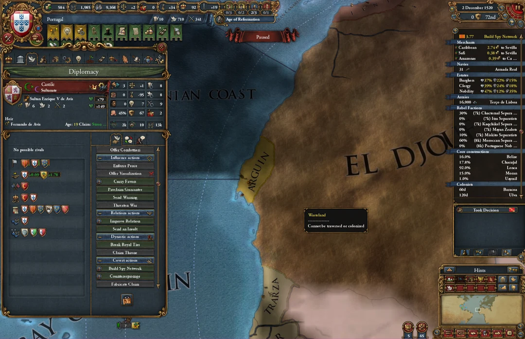 Cursed OPM Castilian sultanate in Africa. And yes, they're allied with the Ottomans. | Scrolller