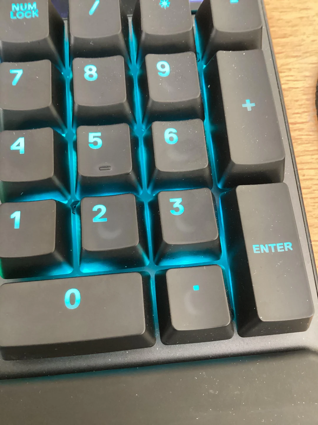 New keyboard owner here, what are these white cloudy spots? They’re only on some of the keys and ...