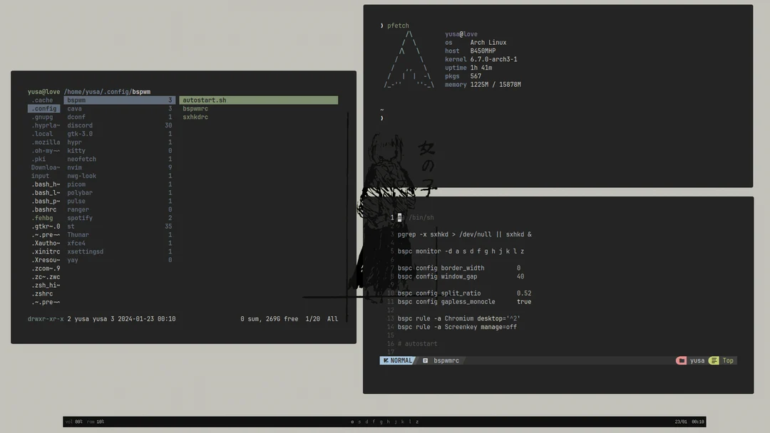 [bspwm] got mad with wayland, did back to my good and old bspwm | Scrolller