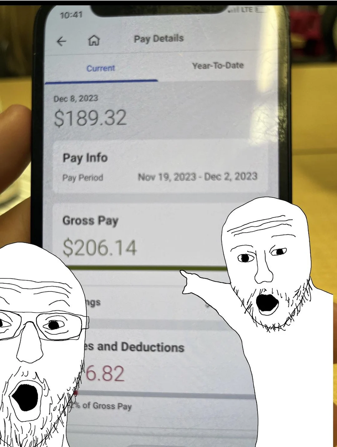 First paycheck (I don’t have the original without the pointing guys) | Scrolller