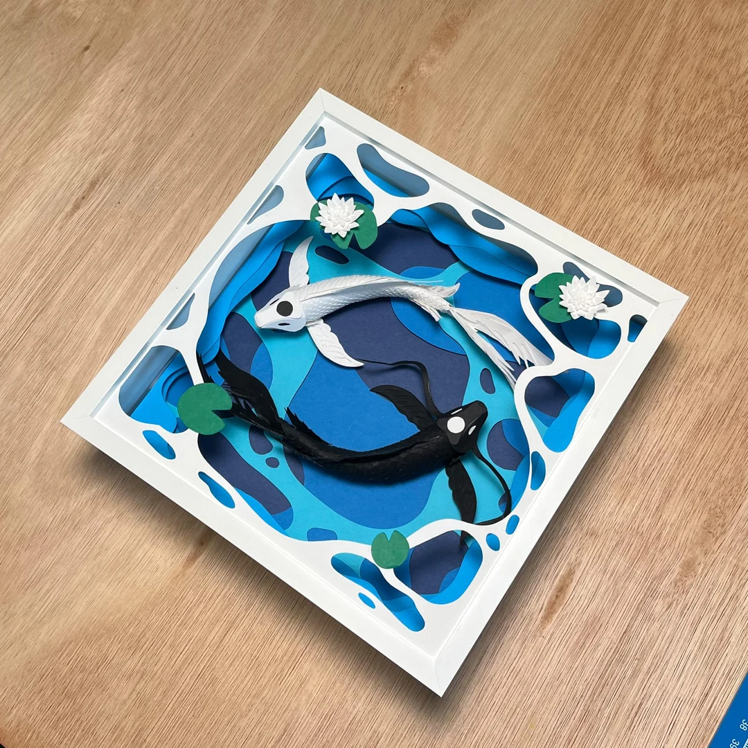 Koi, Me, Papercraft, 2023 | Scrolller