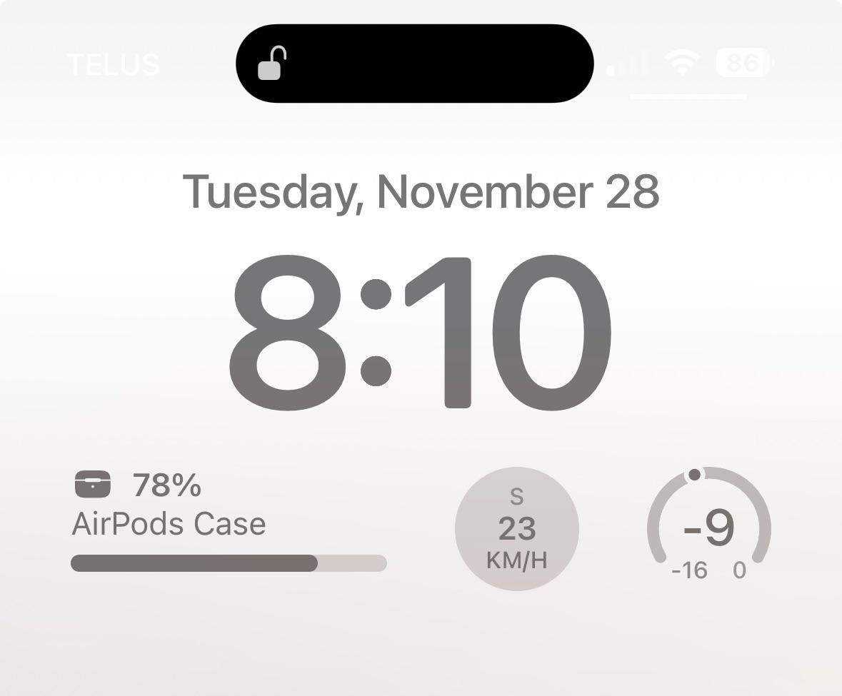 Status bar on lock screen | Scrolller