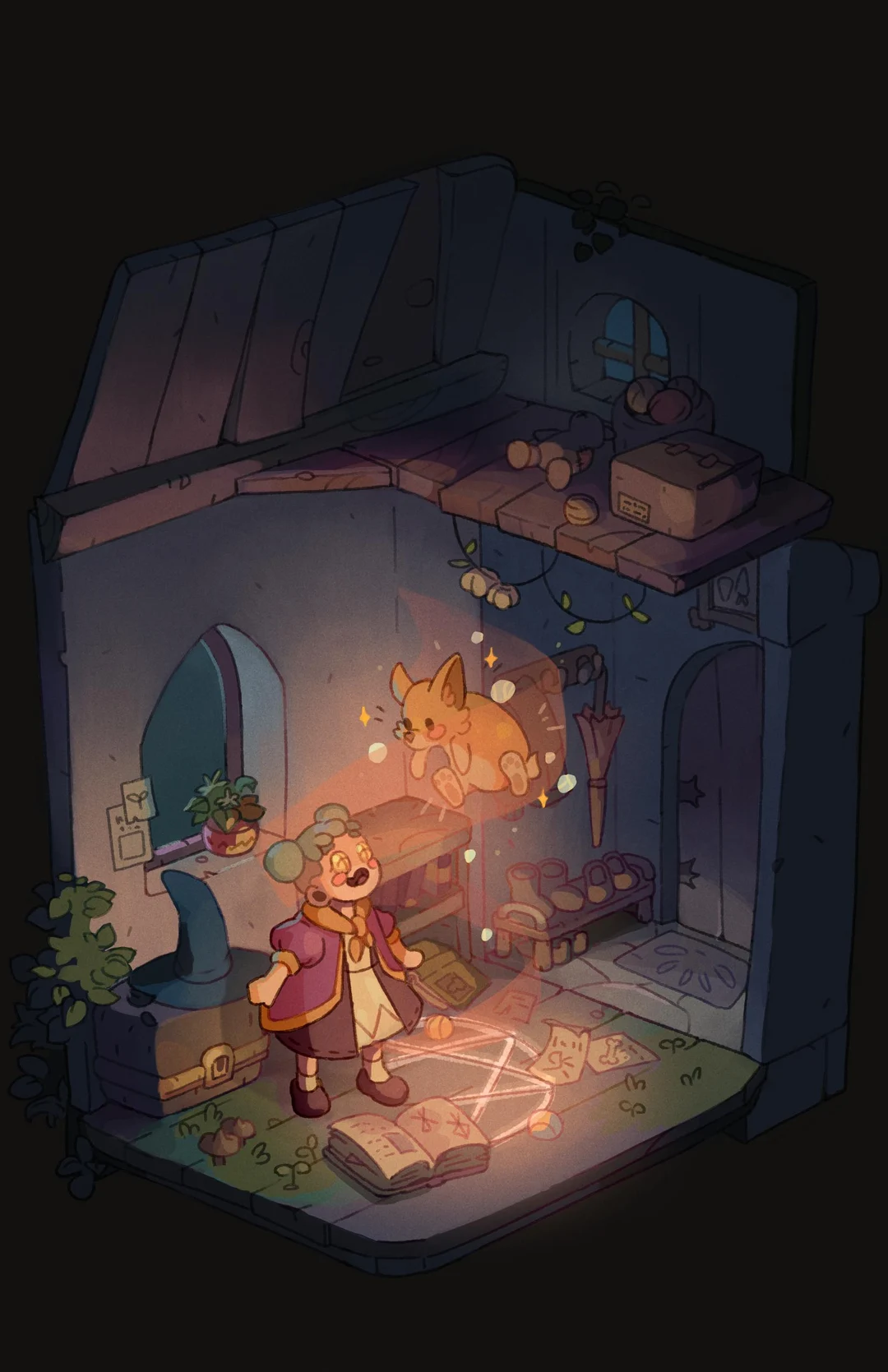 Corgi summoning, me, digital, 2022 | Scrolller