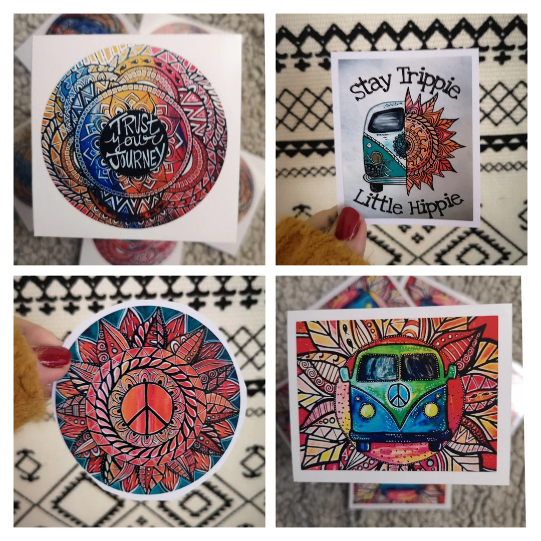 Some of my artwork, made into stickers | Scrolller
