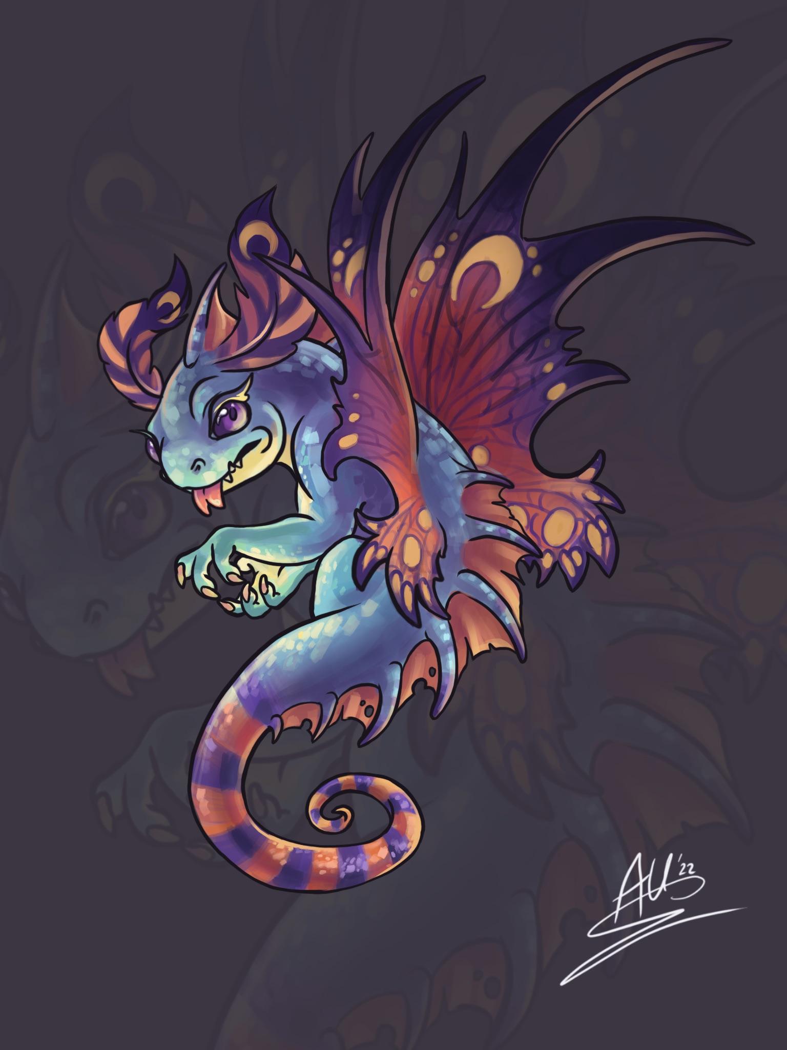 Drew this Sprite Darter / Faerie Dragon | Scrolller