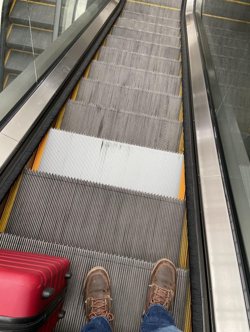 You don’t realize how dirty escalators are until a step is changed… | Scrolller