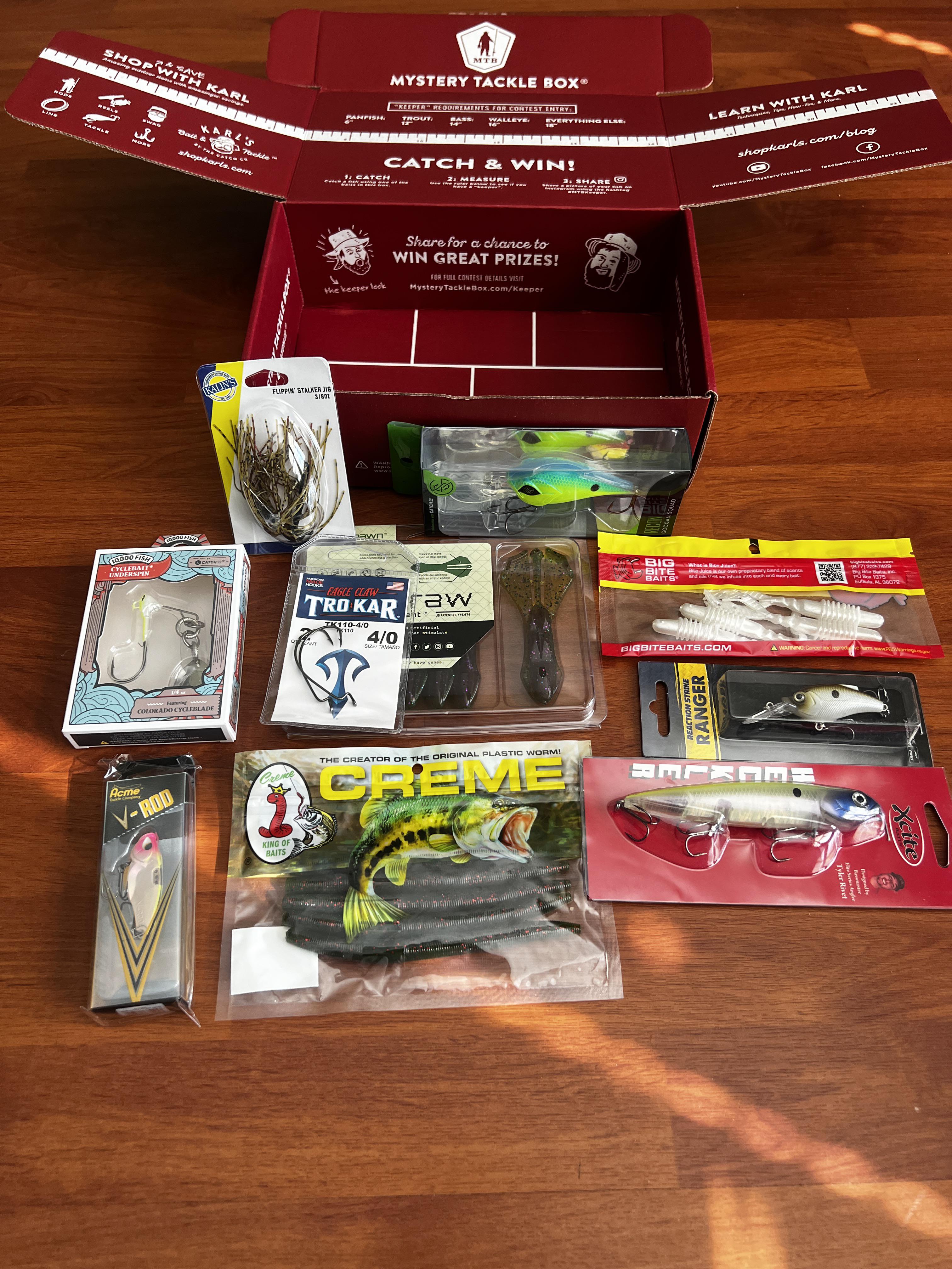 Discover more like Fishing: Mystery tackle box. Decided to give it a try and here’s what I got ...