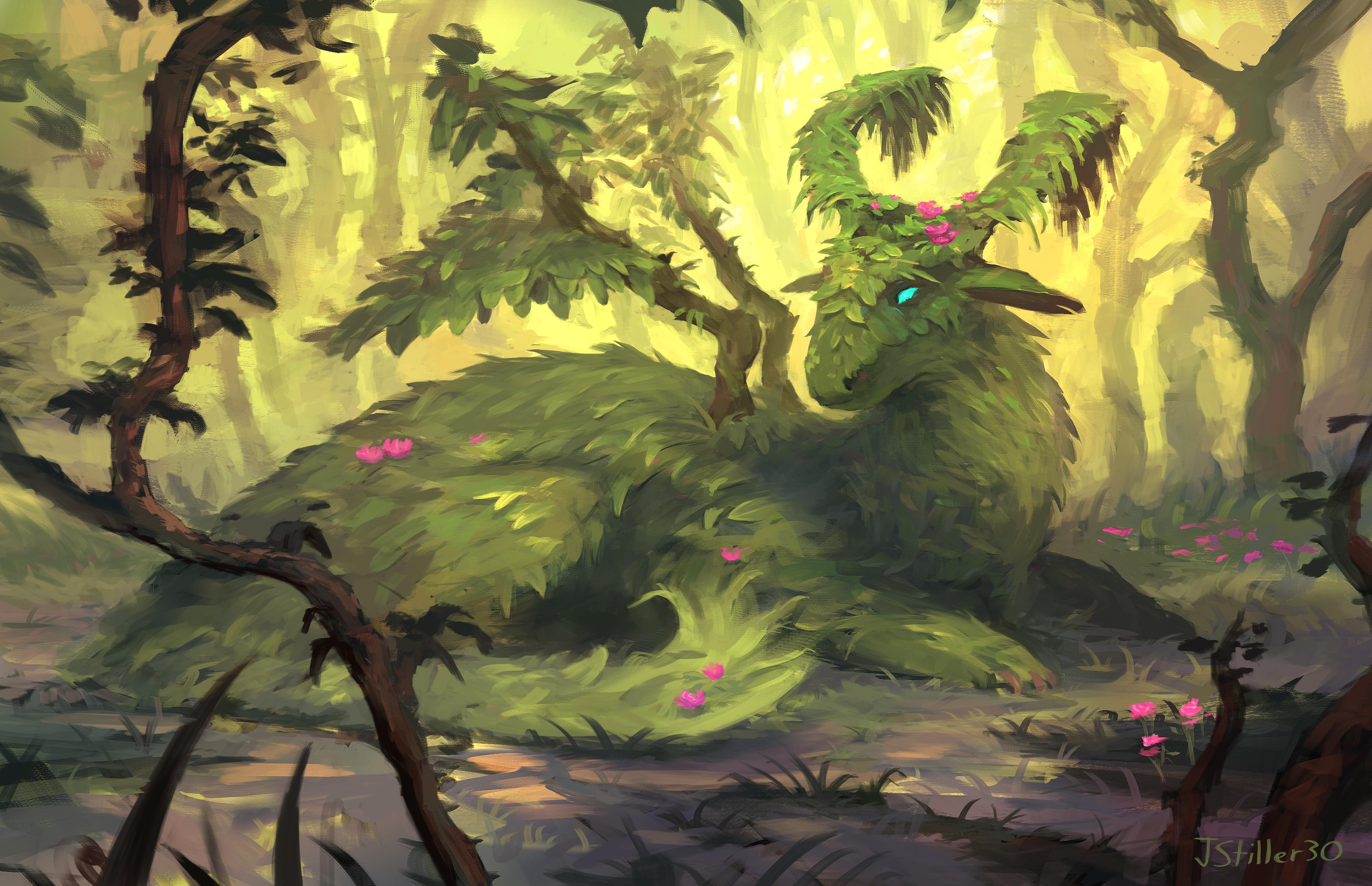 Leafy Dragon (Art by me) | Scrolller