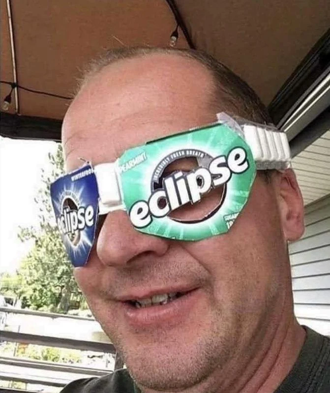 My neighbor made his own eclipse glasses | Scrolller