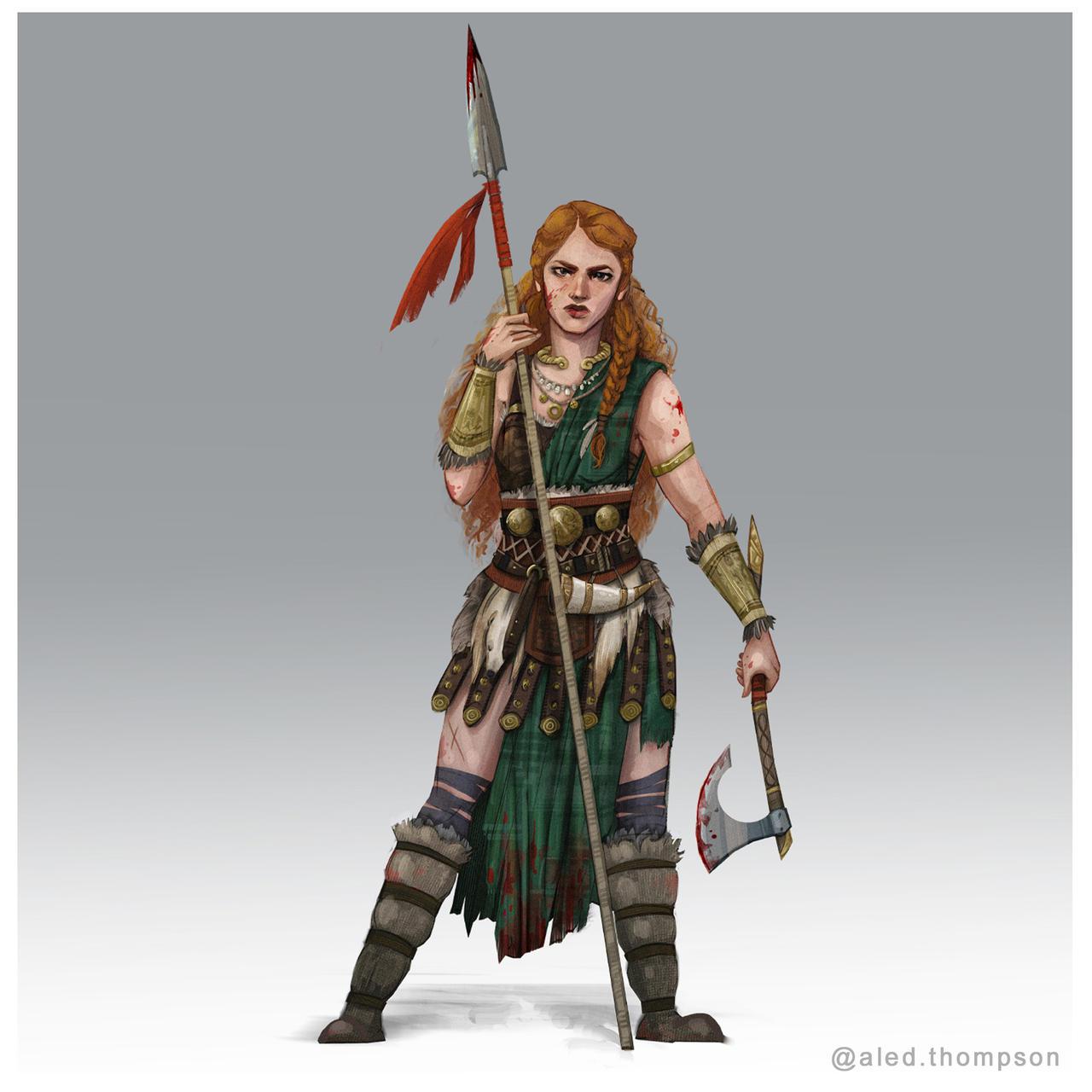 Buddug, Celtic Warrior Queen by AledThompsonArt | Scrolller