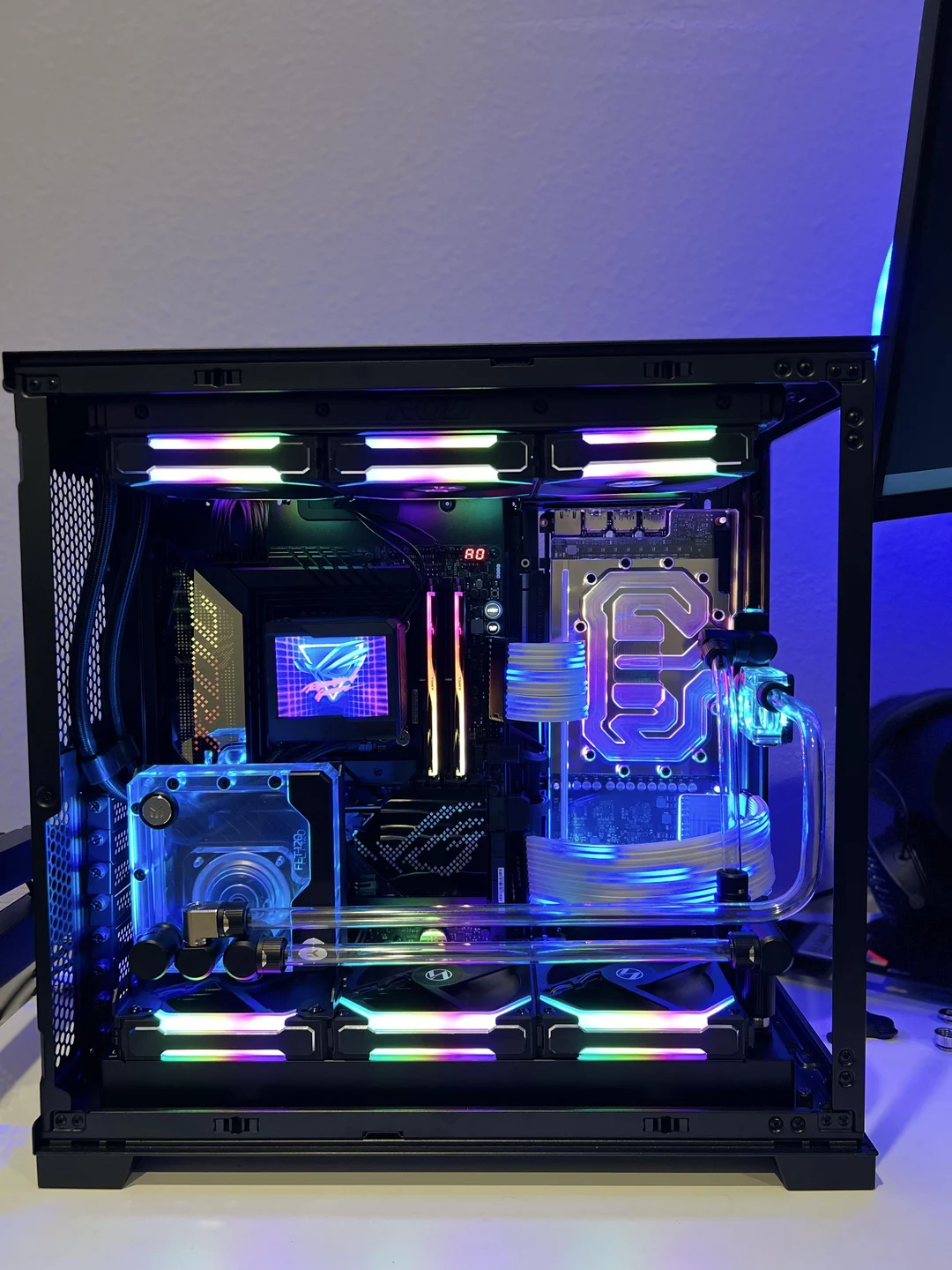 First loop, GPU only… scared to put coolant in it 🤣. | Scrolller