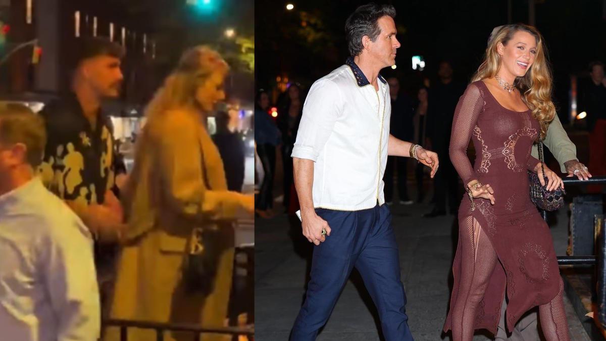 Taylor Swift, Blake Lively, Ryan Reynolds, and Travis Kelsey dine ij SoHo together. | Scrolller